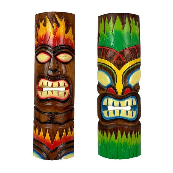 Chesapeake Bay LTD | Accents | Fire And Earth Hand Crafted Wooden Tiki ...